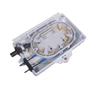 China 2 Core Fiber Optic Distribution Box IP65 Rated 120x170x30mm for FTTH Network Installation for sale