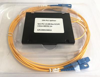 China 1x4 ABS Cassette Type SC UPC Fiber Optical PLC Splitter for sale