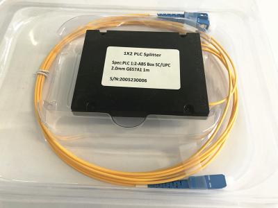 China 1x2 ABS Cassette Type SC UPC Fiber Optical PLC Splitter for sale
