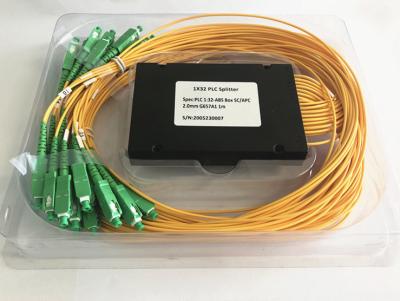China 1x32 ABS Cassette Type SC APC Fiber Optical PLC Splitter for sale