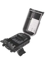 China 16 Core Fiber Optic Distribution Box 287x172x102mm with 16 Splice Capacity for FTTx Networks for sale
