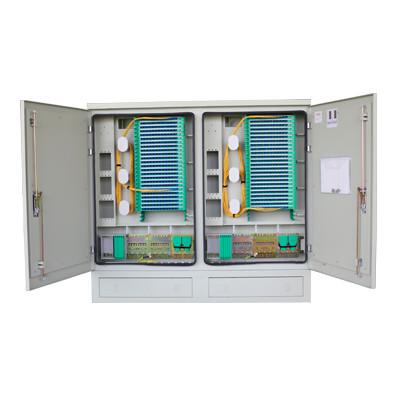 China 576 Core Steel Double Door Outdoor Fiber Distribution Cabinet IP65 Rated 1510x750x470mm for FTTX Networks for sale