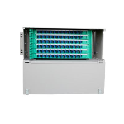China 19 Inch Fixed Type 72 Cores SCUPC 3U Fiber Optic Distribution Unit for Data Centers and Telecom for sale