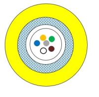 China G652D 1550nm Anti-UV LSZH Microduct Fiber Optic Cable 6 Fibers 6.0mm Diameter 45kg/km for sale