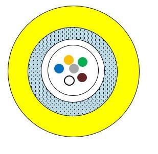 China G652D 1550nm Anti-UV LSZH Microduct Fiber Optic Cable 6 Fibers 6.0mm Diameter 45kg/km for sale