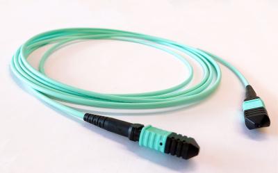 China 8-Fiber OM3 MTP MPO Patch Cord for Data Centers - 12/24 Channels, 40G/100G Support for sale