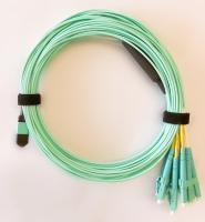 China MPO-LC Fan-Out Trunk Harness Fiber Optic Patch Cord - 12/24 Channels, 40G/100G Support, -40°C to +85°C Operating Range for sale
