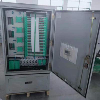 China 576 Core SMC Outdoor Fiber Distribution Cabinet with IP65 Rating and 1450x750x540mm Dimensions for sale