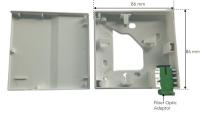 China DA-FDB-1A-A-8 1-Port Fiber Wall Socket Distribution Box 86×86×22mm with SC Adapter for sale