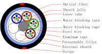 China SM 24 Aerial Duct Optical Fiber Cable - 24 Fibers, 9.7mm Diameter, G.652D Single Mode for sale