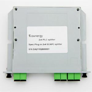 China 2x4 Plug-in Type  SC APC  Fiber Optic PLC Splitter for sale