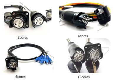 China Outdoor Tactical Fiber Optic Cable Assembly with Military Connector - 2-12 Cores, IP67 Rated, -40°C to +85°C Operating Range for sale