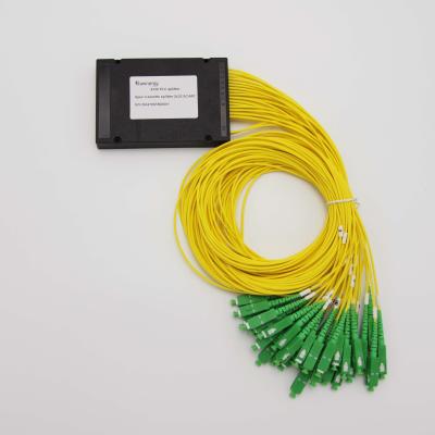 China Cassette Type PLC Fiber Optical Splitter 1x2 to 2x64 with 1260-1650nm Wavelength and -40°C to 85°C Operating Range for sale