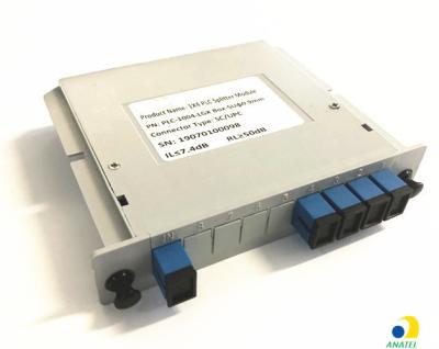 China 1x4 Plug-in Type SC UPC Fiber Optical PLC Splitter for sale