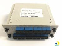 China 1x16 Plug-in Type SC/UPC Fiber Optical PLC Splitter - 1260-1650nm Wavelength, 13.1dB Insertion Loss for sale