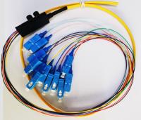 China 2~12F Fiber Optic Pigtail Ribbon with 0.9mm Outer Dimension and -40°C to +85°C Temperature Range for sale