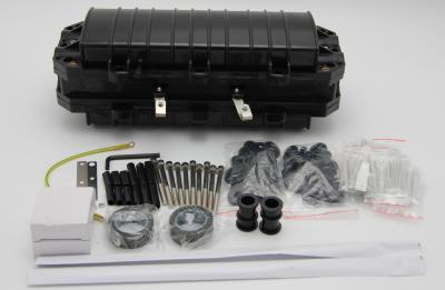China Dawnergy 144 Core Inline Fiber Optic Splice Closure ABS 8 Ports Aerial for sale