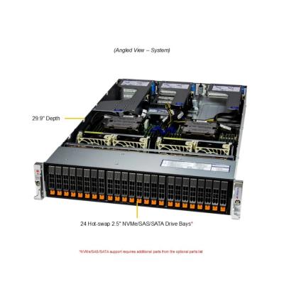 China AS -2125HS-TNR 2U Hyper Supermicro Server With 24 Hot Swap 2.5