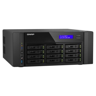China Innovative Desktop 12 bay U.2 NVMe/SATA All-flash NAS QNAP NAS Server Storage TS-h1290FX for sale
