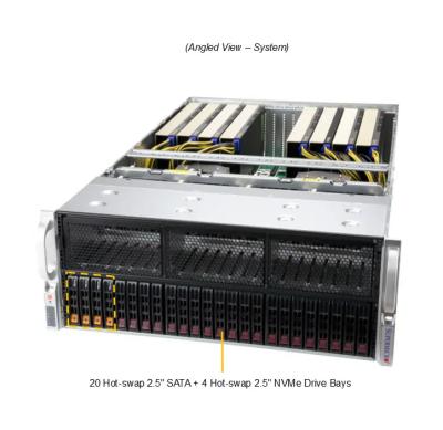 China AS -4125GS-TNRT Supermicro Amd Epyc Server 9004/9005 CPU Up To 24 DIMM Slots 6000 MT 6TB DDR5 Memory In Stock for sale