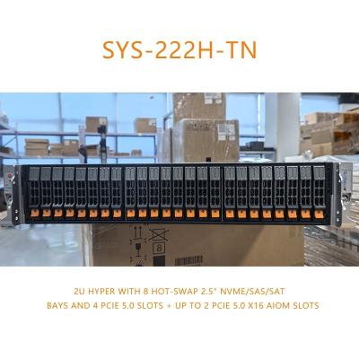 China SYS-222H-TN 2U Dual Xeon6 LGA4710 Supermicro Rack Server PCIe5.0 OCP3.0 DDR5 ECC for sale