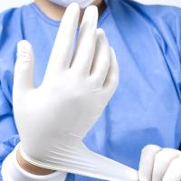 China Custom Powdered Latex Gloves Non Sterile Medical Patient Examination Glove for sale