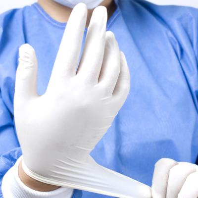 China Custom Powdered Latex Gloves Non Sterile Medical Patient Examination Glove for sale