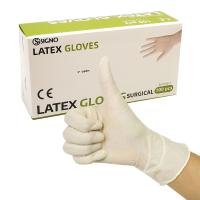 China Custom Powdered Latex Gloves Non Sterile Medical Patient Examination Glove for sale
