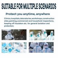 China SF Disposable Isolation Clothing Dustproof With Hooded / Elastic Cuff for sale