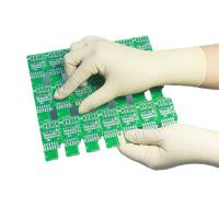 China Milky White Strong Powder Free Latex Gloves 6 Mil Large Long Rubber Patient Exam Gloves for sale