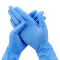 China 12X24CM Nitrile Safety Gloves / En455 Nitrile Gloves S M L XL for sale