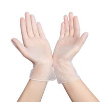 China Transparent Disposable Vinyl Gloves Labor Protection Anti Acid PVC Elastic Gloves for sale