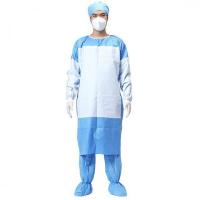 China EN1186 Blue Disposable Surgical Gown Non Woven Surgical Robe Against  Viruses for sale