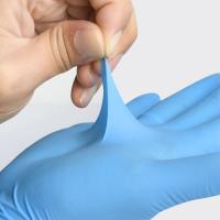 China EN374 12X24CM Medical Nitrile Gloves Alkali Acid Resistance for sale