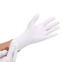 China SIGNO Milky White Powdered Latex Gloves Disposable NO LEAKAGE for sale