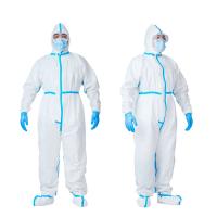 China Conjoined Microporous Disposable Protective Coverall With Cap And Foot Cover for sale