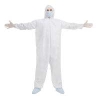 China EN1186 FDA Non Woven Disposable Coverall Hooded Coverall Suit Moisture Permeable for sale