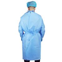 China Hospital PP Fluid Resistant Disposable Isolation Gown 35gsm For Patient for sale