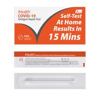 China IHealth 15 Minutes Clear 19 Rapid Test Rapid Home Test Kits FDA Dip Swab for sale