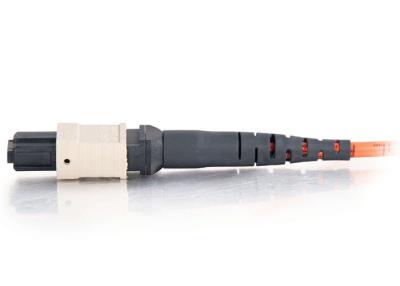 China Female MPO 24 Fiber Cable Multimode OM2 LSZH Patch Orange Jacket Color for sale