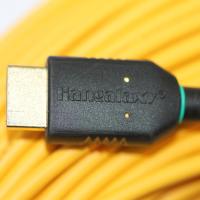 China 70m 8K HDMI 2.1 Fiber Optic Cable 48Gbps AOC TPU Yellow Jacket for Long Distance Transmission for sale