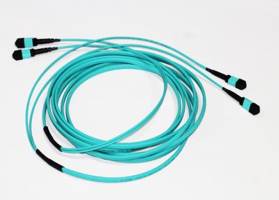 China OM3 Multimode Fiber Optic MPO MTP Cable LSZH Low Insertion Loss for sale