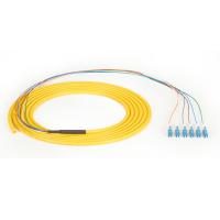 China ST UPC Fiber Optic Pigtail Multimode OM3 Bare Ribbon Fanout 850nm 12 Fiber for sale