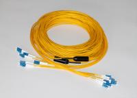 China LC UPC to LC UPC Fiber Optic Breakout Cable Singlemode 12 Cores 9 125um PVC Sheath for sale