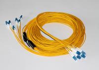 China LC UPC to LC UPC Fiber Optic Breakout Cable Singlemode 12 Cores 9 125um PVC Sheath for sale