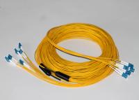 China LC UPC to LC UPC Fiber Optic Breakout Cable Singlemode 12 Cores 9 125um PVC Sheath for sale