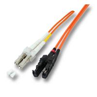 China UPC to LC UPC 2 Cores Fiber Optic Jumper 3.0mm Orange Jacket E2000 for sale