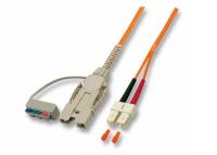 China 3.0mm FDDI to SC Multimode Duplex Fiber Optic Patch Cord LSZH Orange Jacket for sale