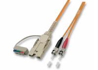 China FDDI to SC Multimode Fiber Patch Cord 3.0mm LSZH Orange Jacket 850nm for sale