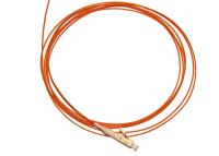 China LC UPC Singlemode Fiber Optic Pigtail G657A1 0.9mm Ultra Bend LSZH Jacket 1m for sale
